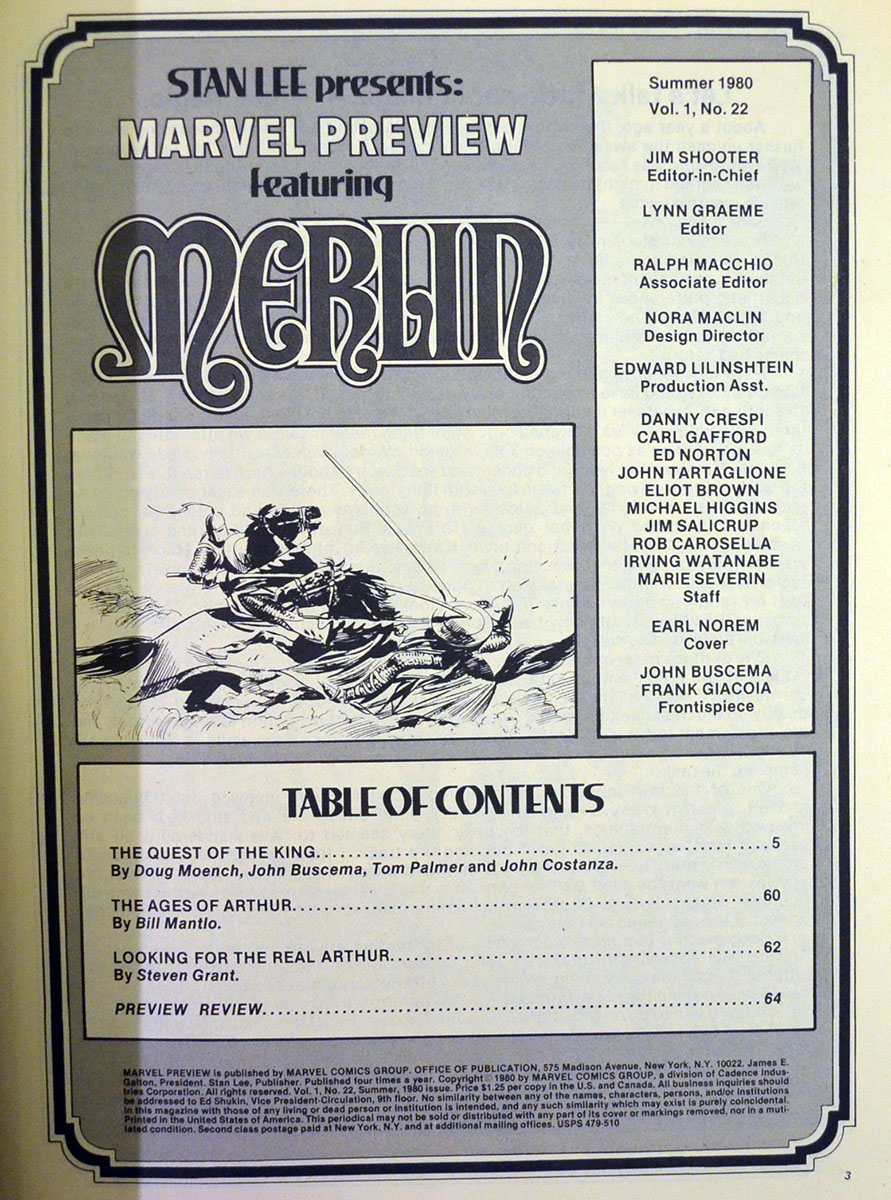 Merlin benzi desenate comics marvel john buscema